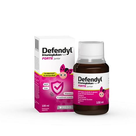 Defendyl-Imunoglukan P4H Forte junior sirup, 100 ml | Spletna lekarna Plavž